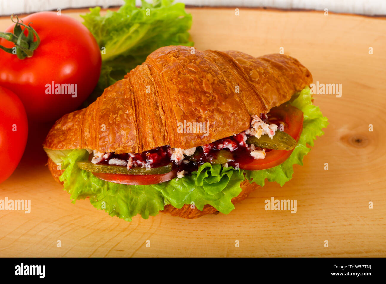 Croissant with minced meat Stock Photo - Alamy