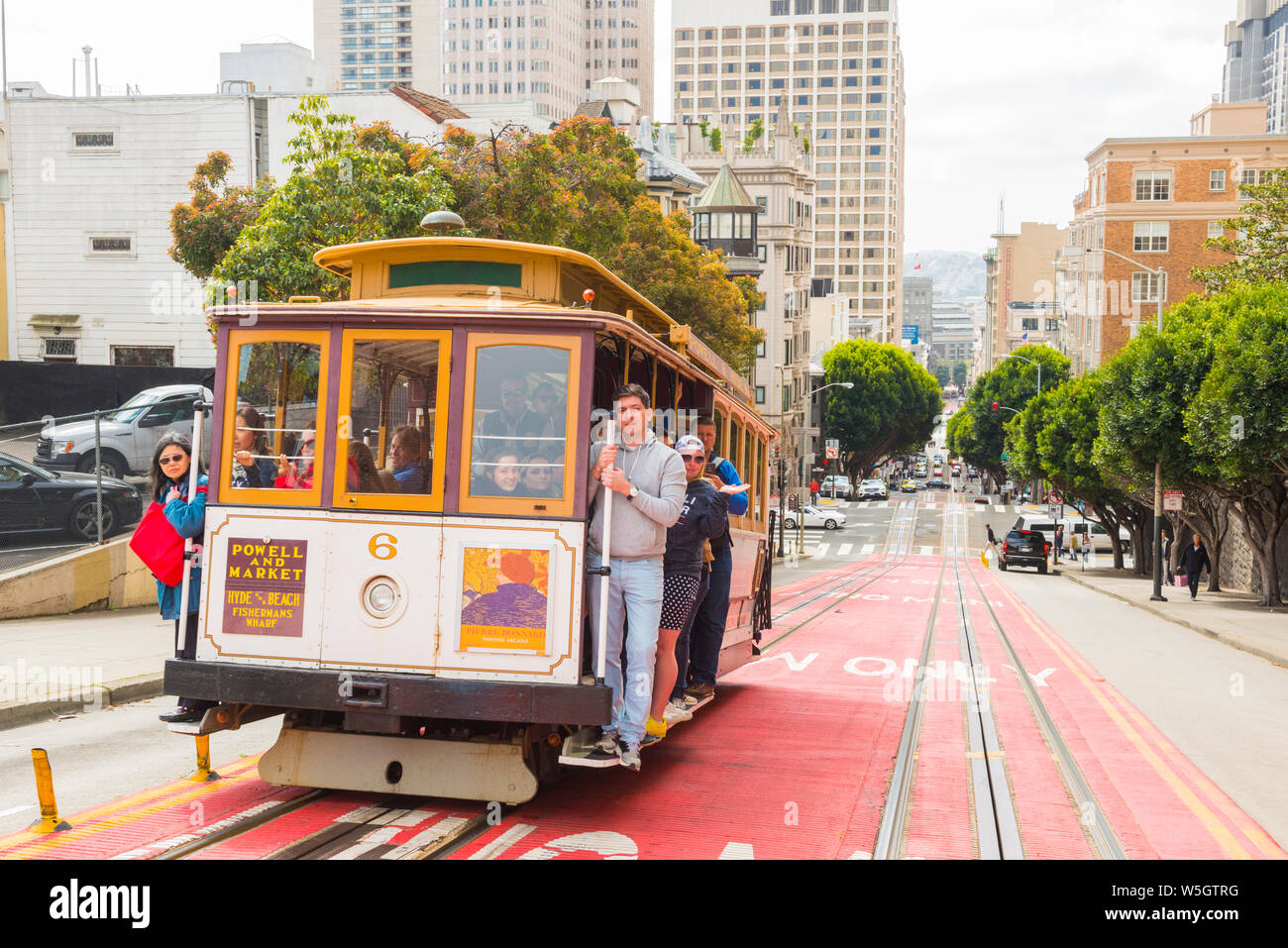 Trams (cable car), San Francisco, California, United States of America ...