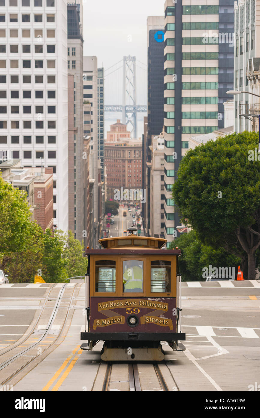 Trams (cable car), San Francisco, California, United States of America ...