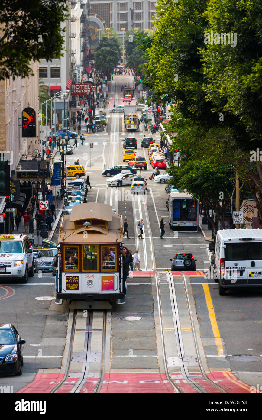 Trams (cable car), San Francisco, California, United States of America ...