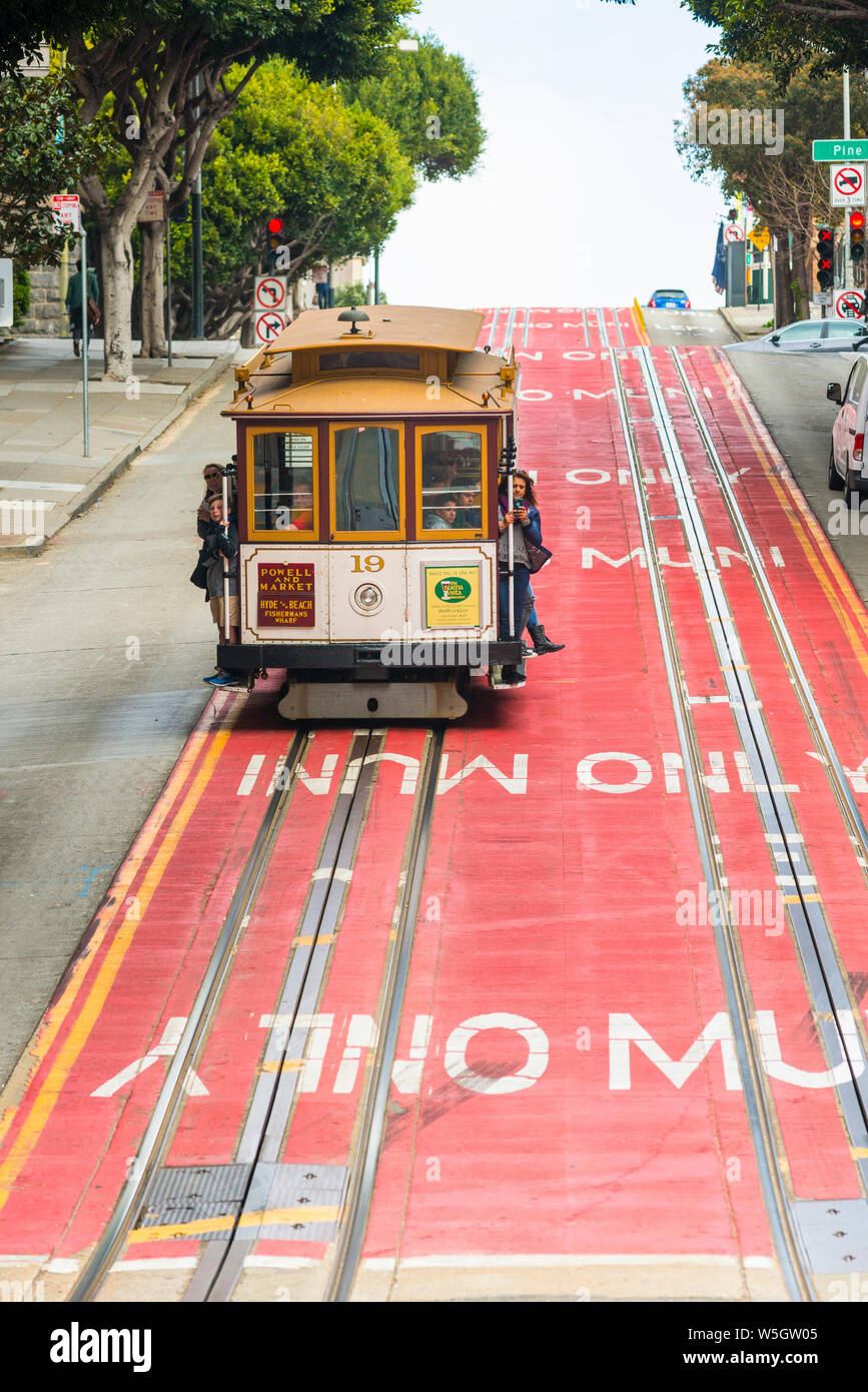Trams (cable car), San Francisco, California, United States of America ...