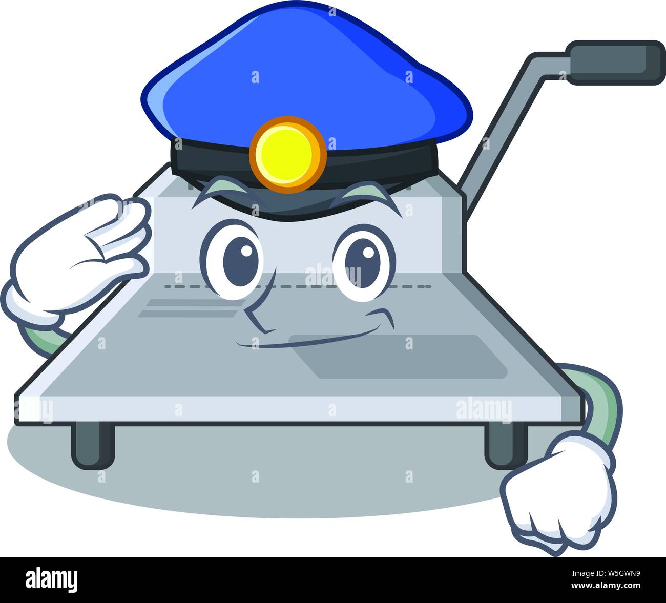 Police binding machine isolated in the mascot vector illustration Stock ...