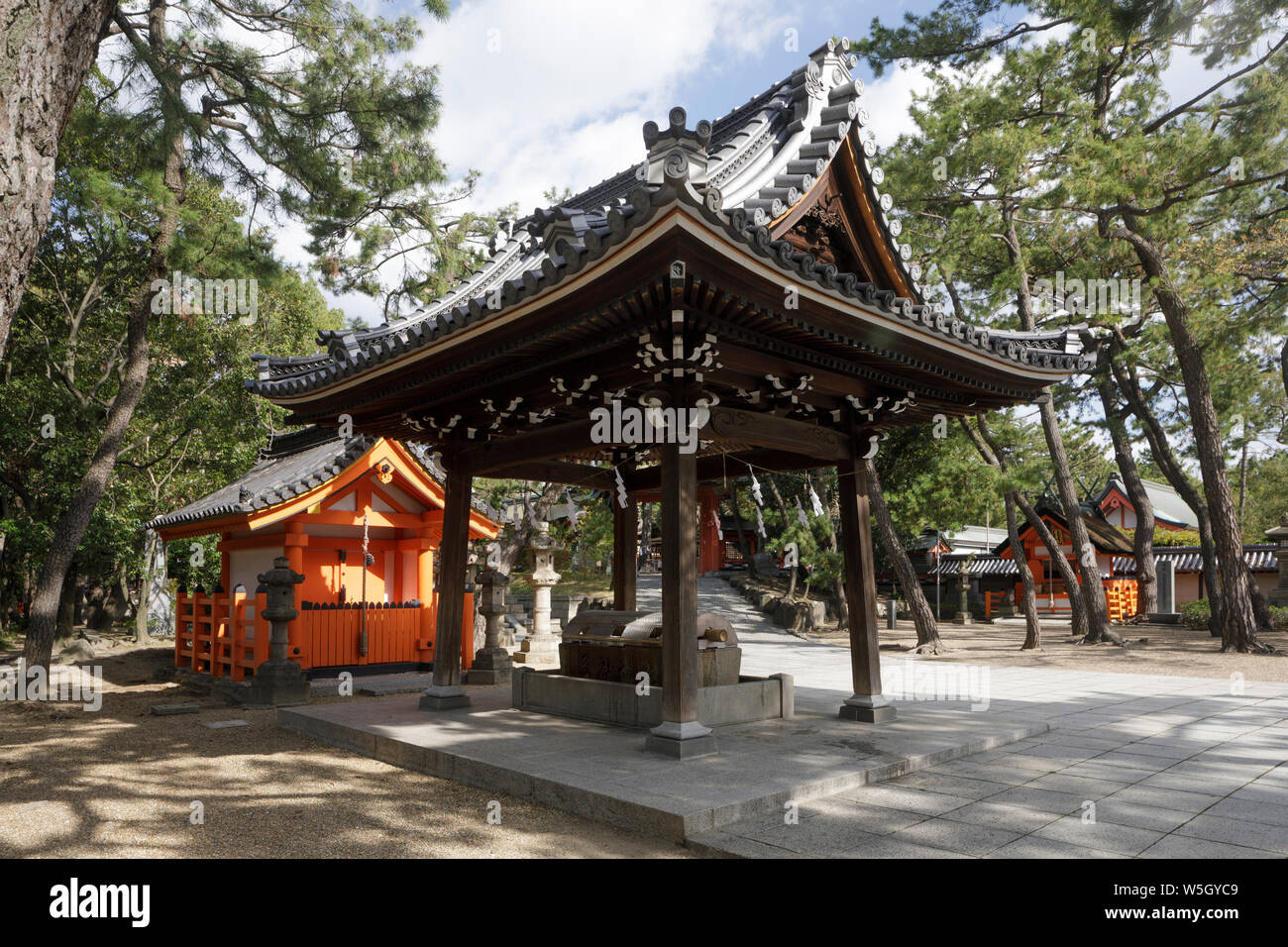 Sumiyoshi Taisha Shinto shrine, one of the oldest in Japan, Osaka ...