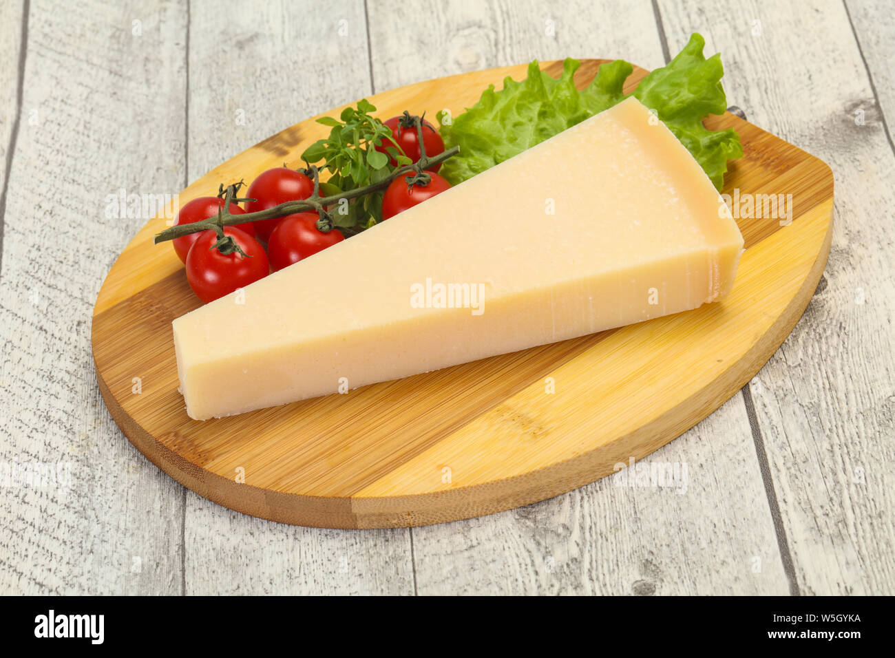 Italian traditional parmesan cheese triangle served salad Stock Photo ...