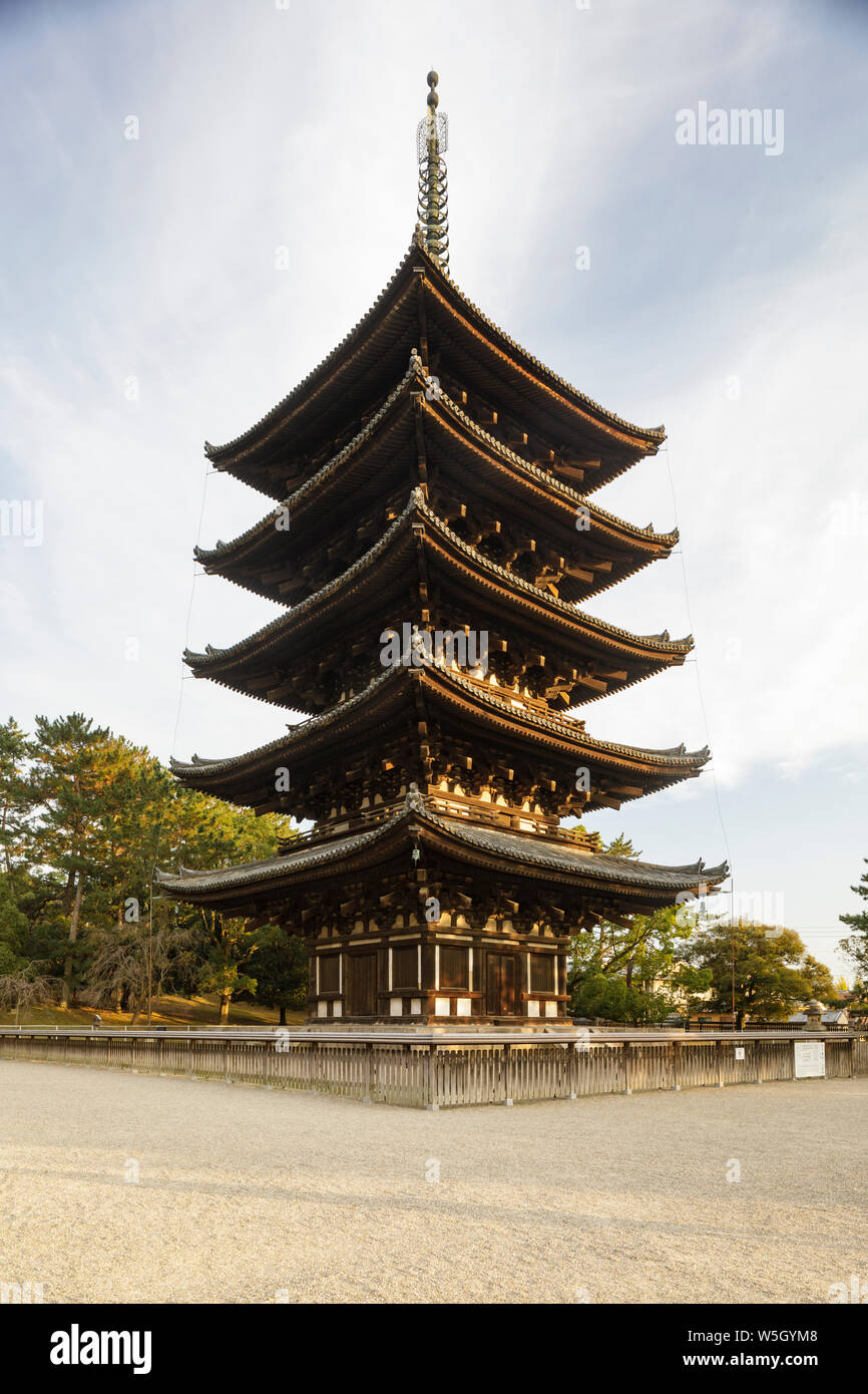The five storey pagoda of Kofuku-ji Temple, UNESCO World Heritage Site ...