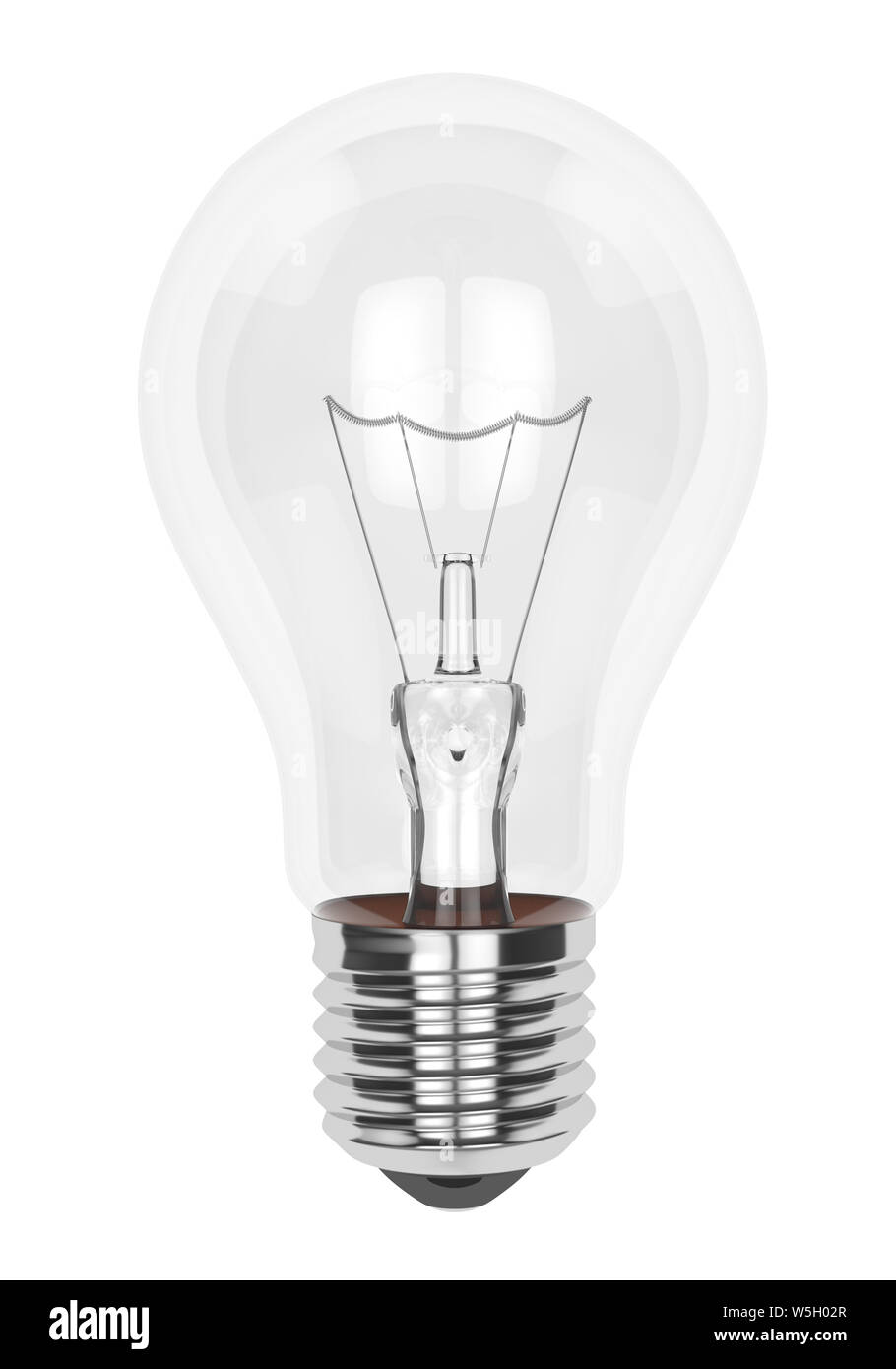 3d render of light incandescent bulb isolated over white background ...