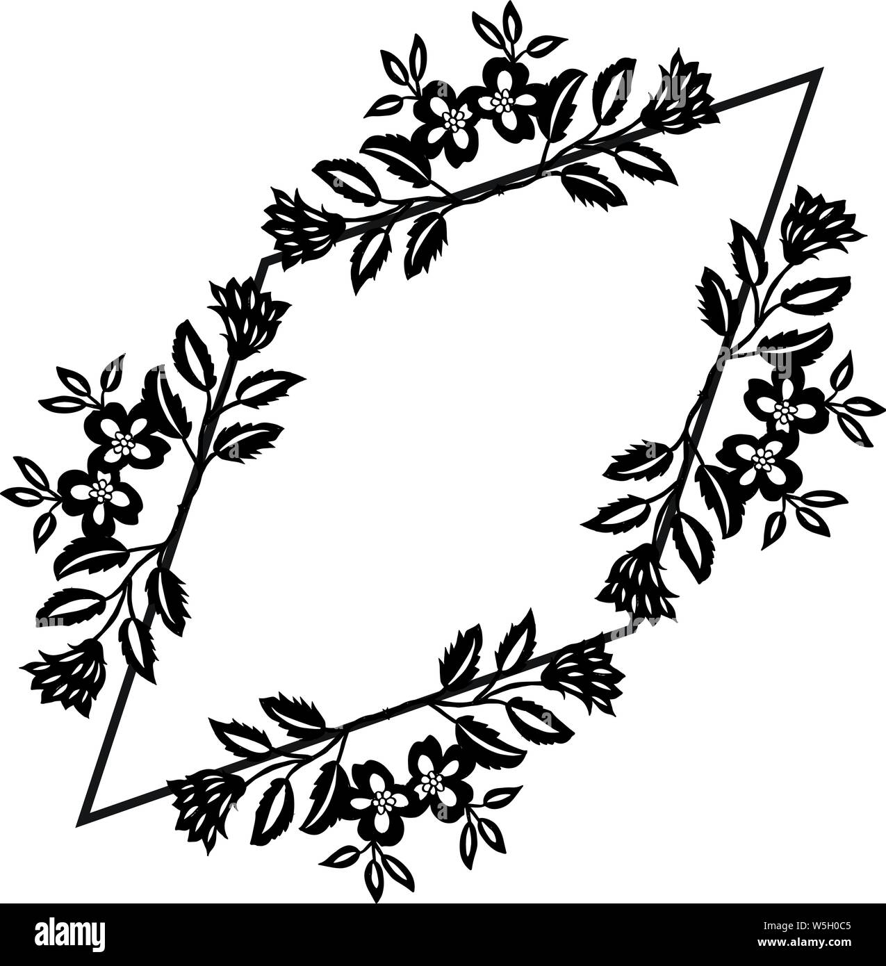 Shape square frame, various style unique, decoration of greeting card ...