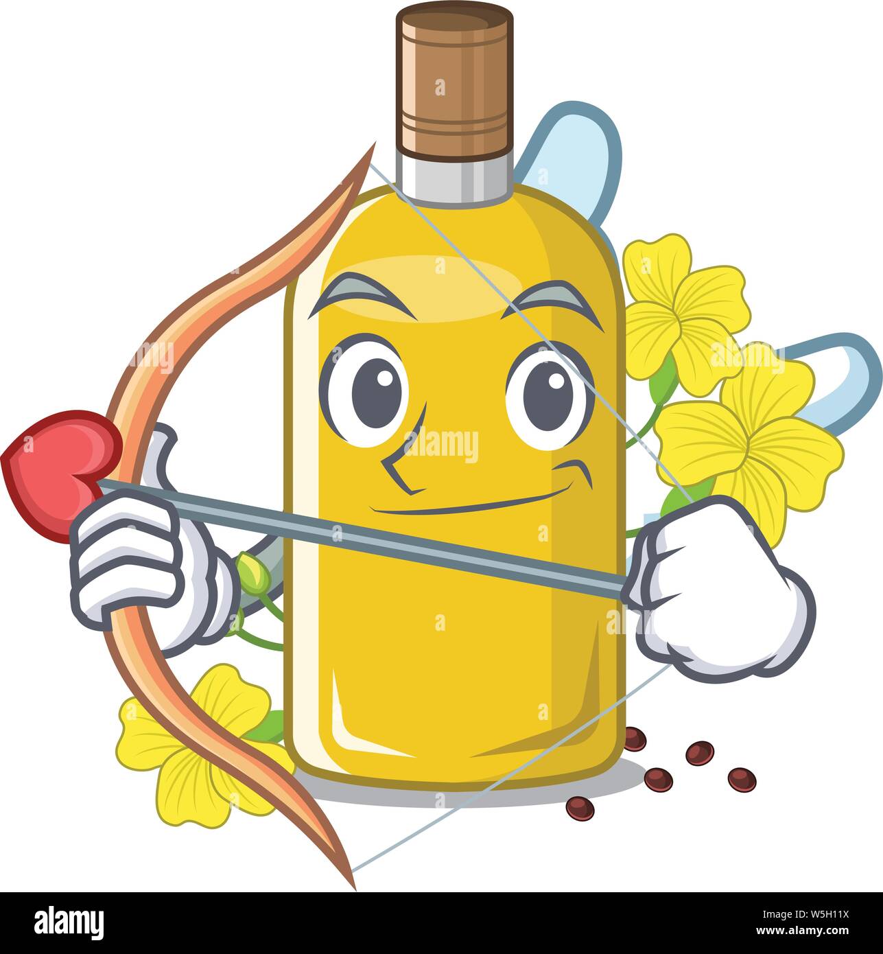Cupid canola oil isolated with the cartoon vector illustration Stock ...