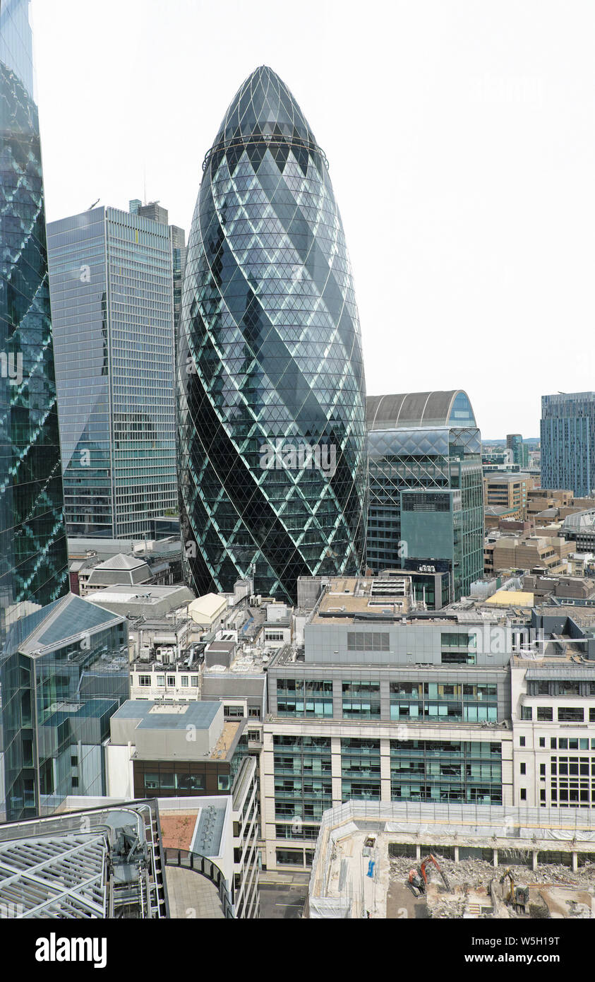 Roof of the gherkin hi-res stock photography and images - Alamy