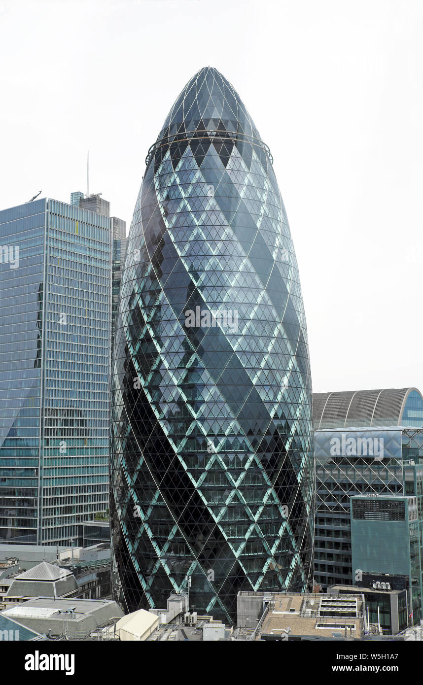 View from gherkin london hi-res stock photography and images - Alamy