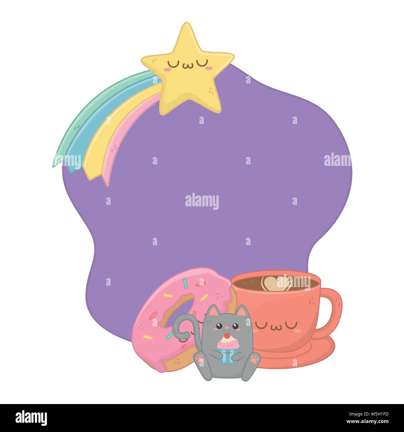 Cartoons design, Kawaii expression cute character funny and emoticon ...