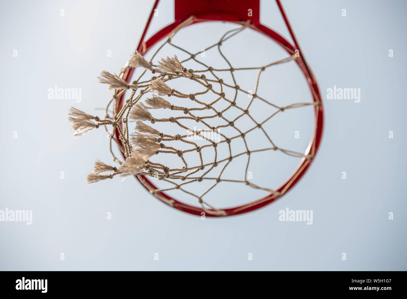 Below view of basket for playing basketball Stock Photo - Alamy
