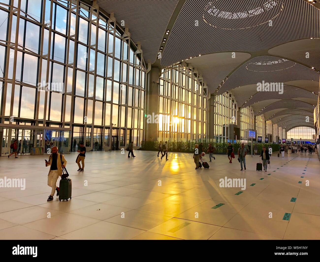 Interior view of the Istanbul new airport. New Istanbul Airport is the ...