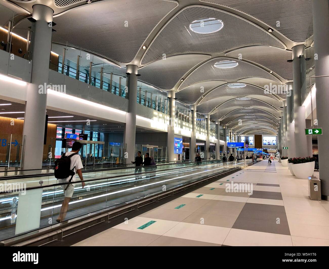 Interior view of the Istanbul new airport. New Istanbul Airport is the ...