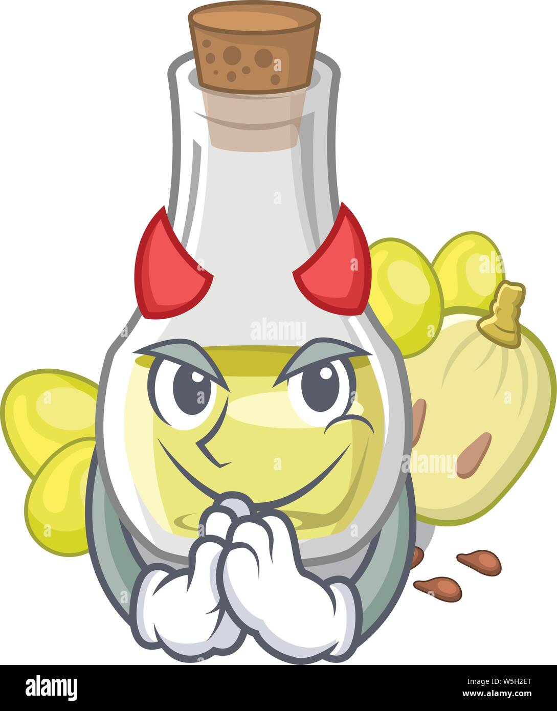 Devil grape seed oil the mascot shape vector illustration Stock Vector ...