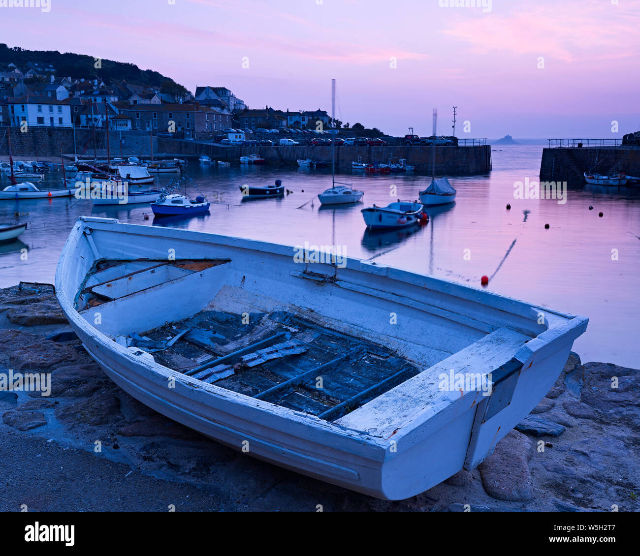 The picturesque fishing village of Mousehole, Cornwall, England, United ...