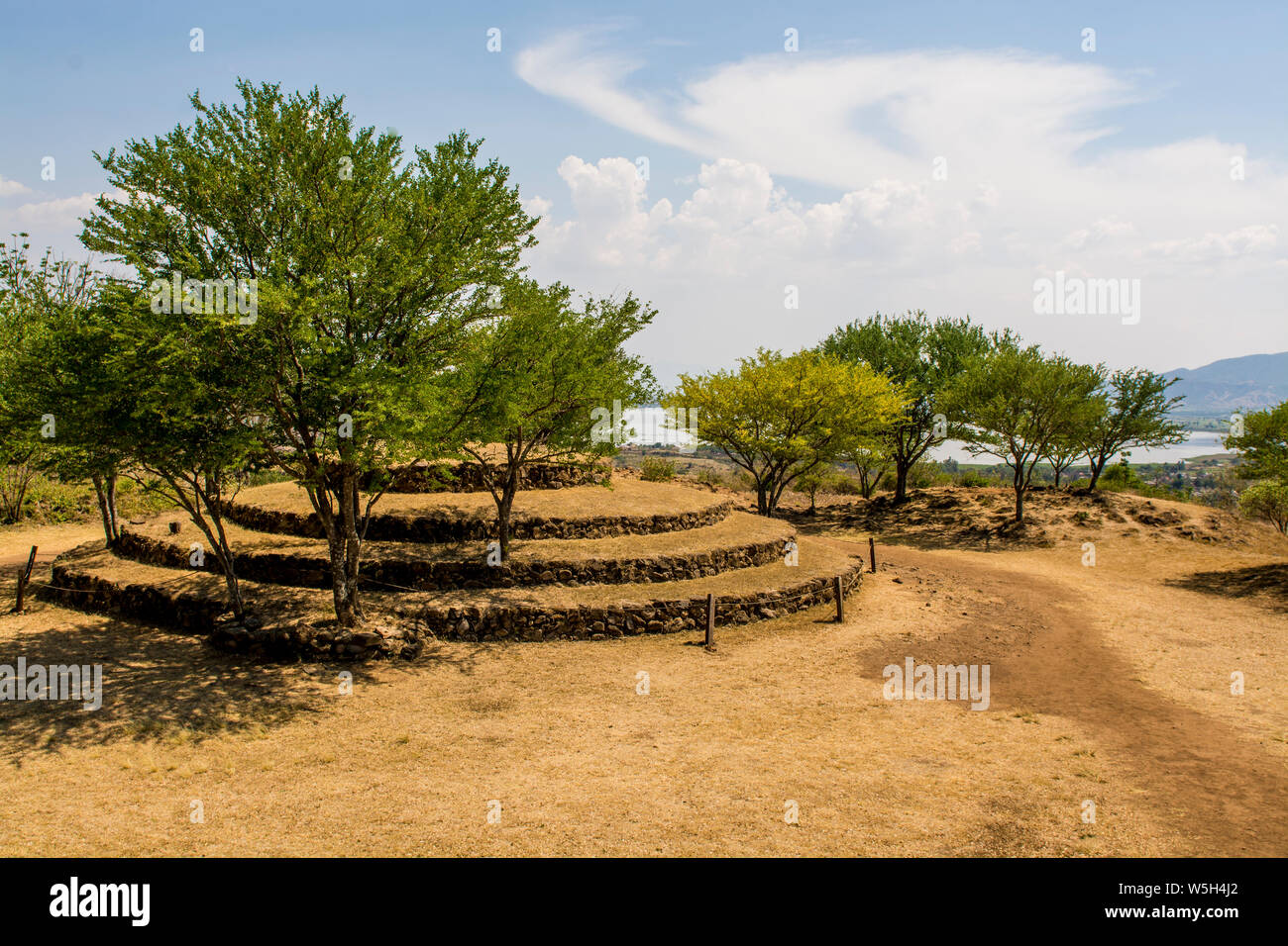 Old ruins in the Archeological zone of Guachimontones, Teuchitlan ...