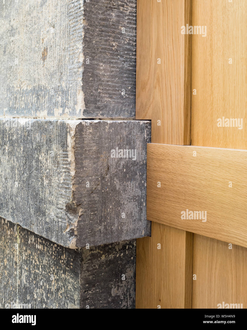 Detail of stonework and joinery. Crypt of Christ Church Spitalfields ...