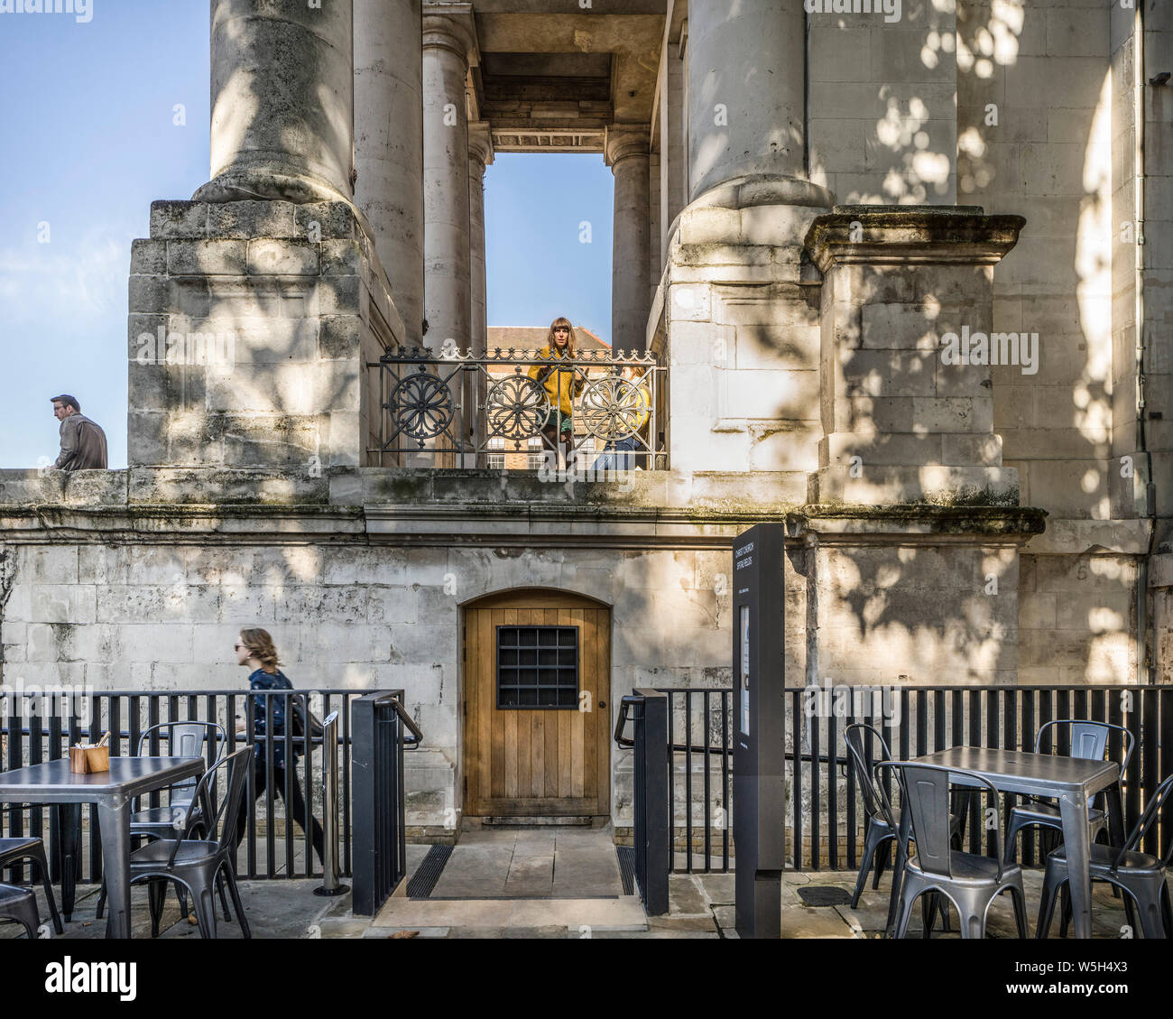 Side entrance to crypt. Crypt of Christ Church Spitalfields, London ...