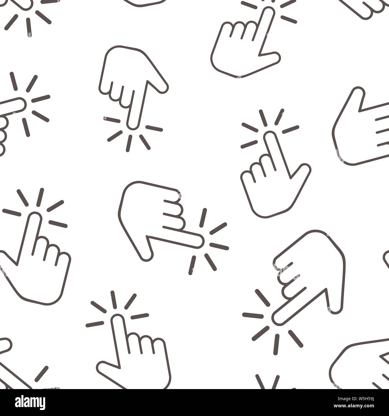 Click mouse icon seamless pattern background. Pointer vector ...