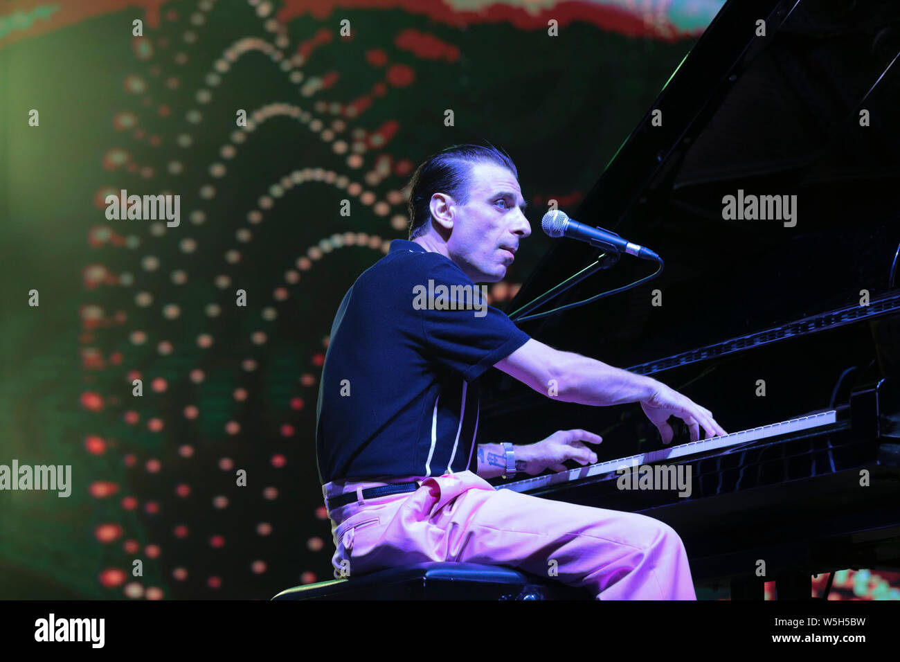 Rome, Italy. 28th July, 2019. Antonio Sorgentone pianist-showman, winner of the Italia's Got ...