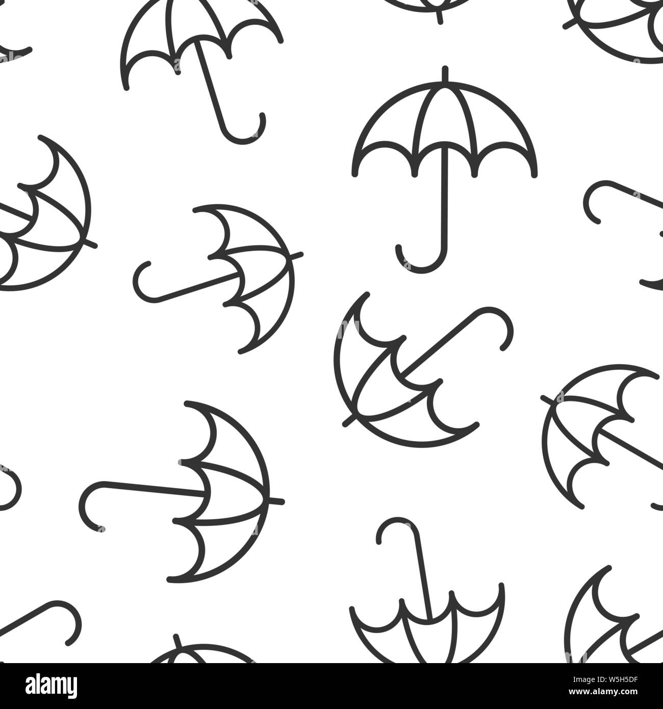 Umbrella icon seamless pattern background. Parasol vector illustration ...