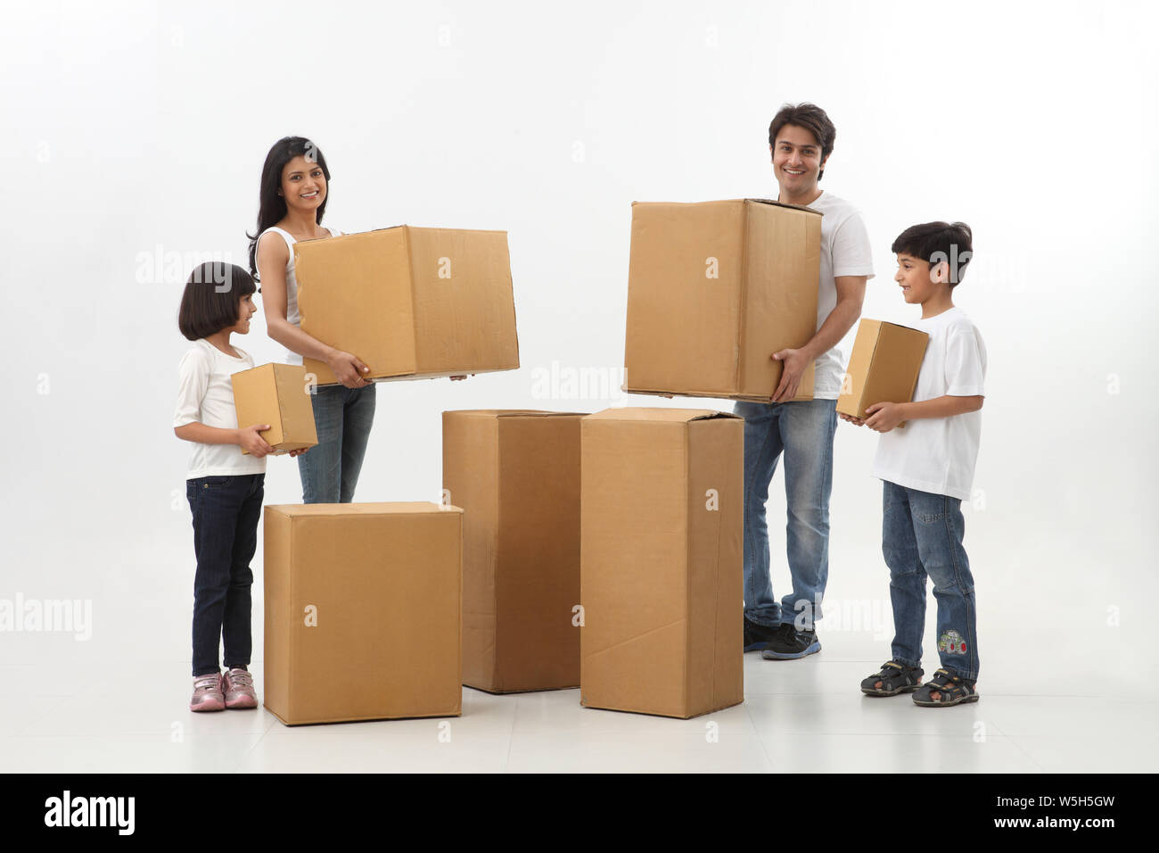 Family shifting house Stock Photo - Alamy