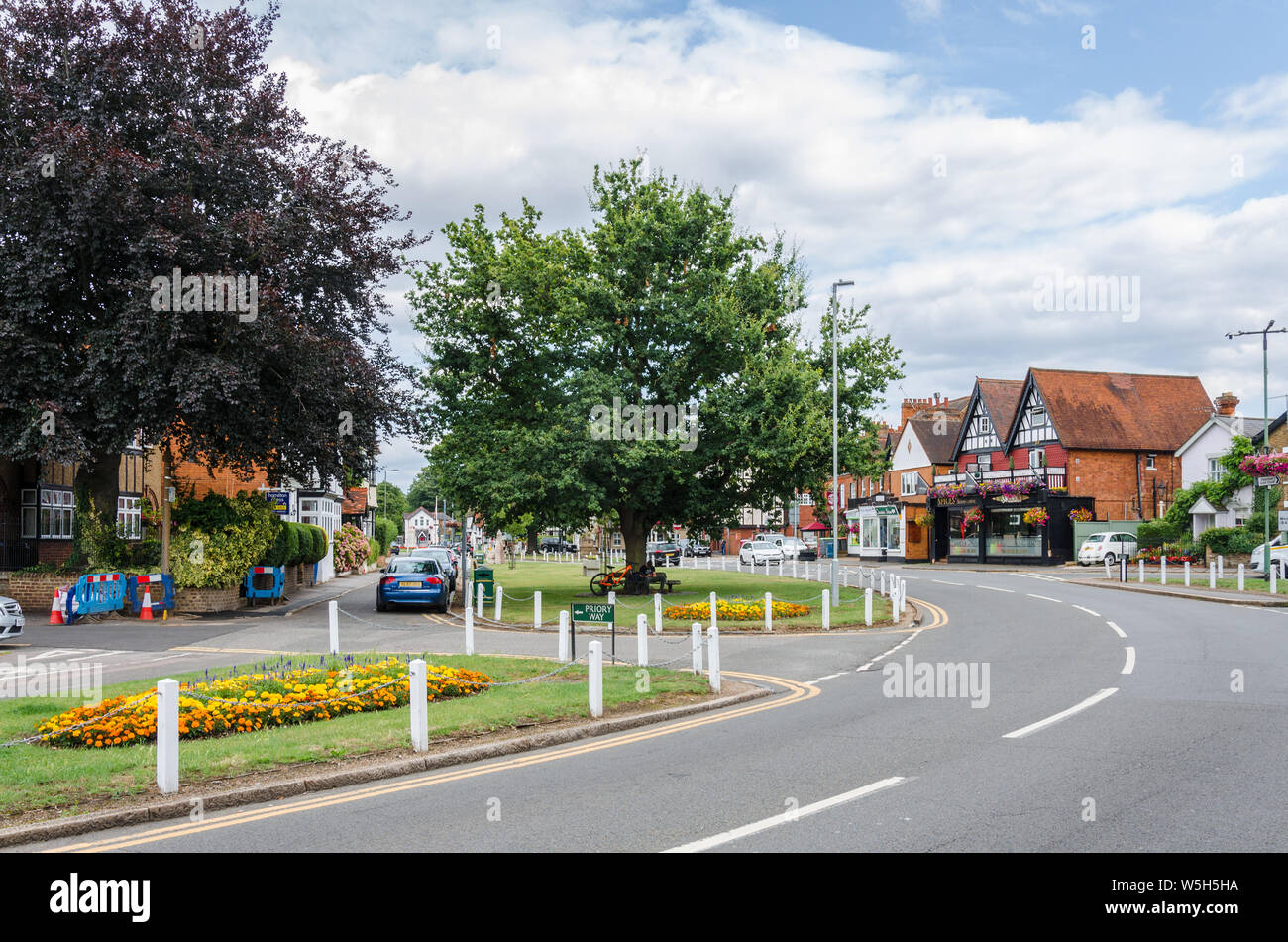 A view along The Slough Road looking towards the centre of the Village ...
