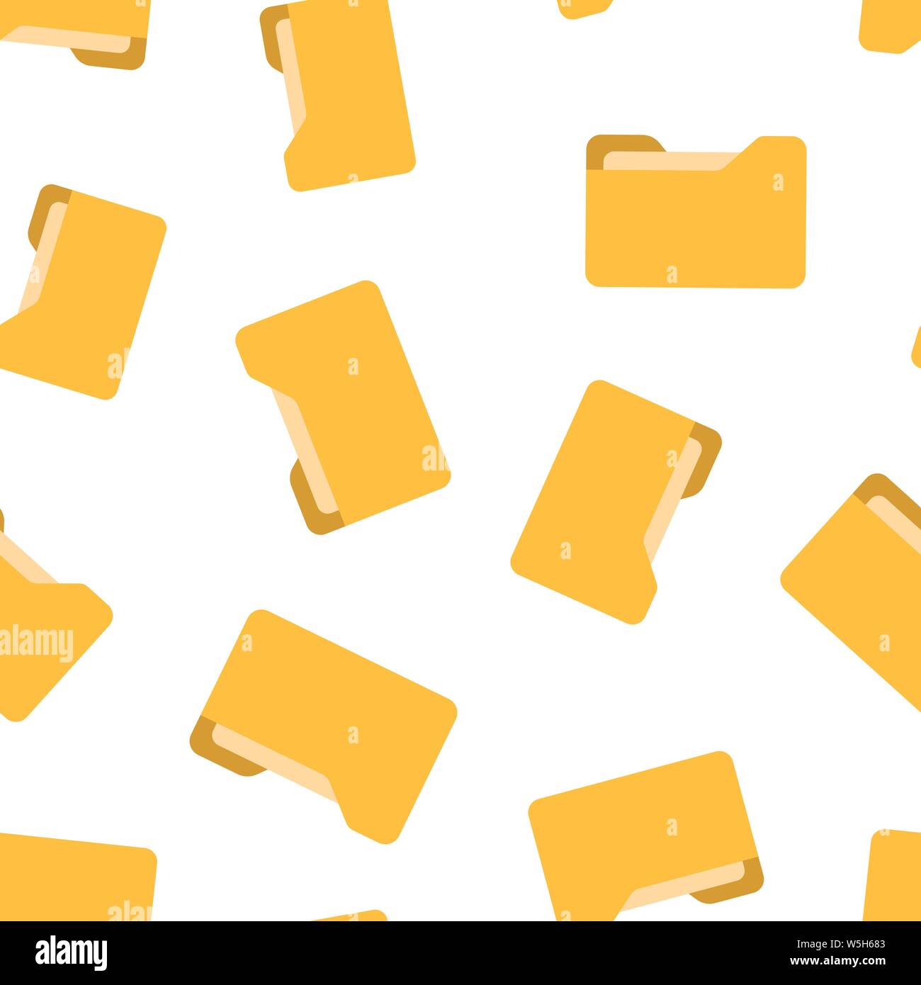 File folder icon seamless pattern background. Documents archive vector illustration on white ...