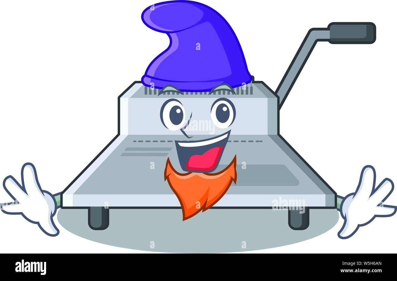 Elf binding machine isolated in the mascot vector illustration Stock ...