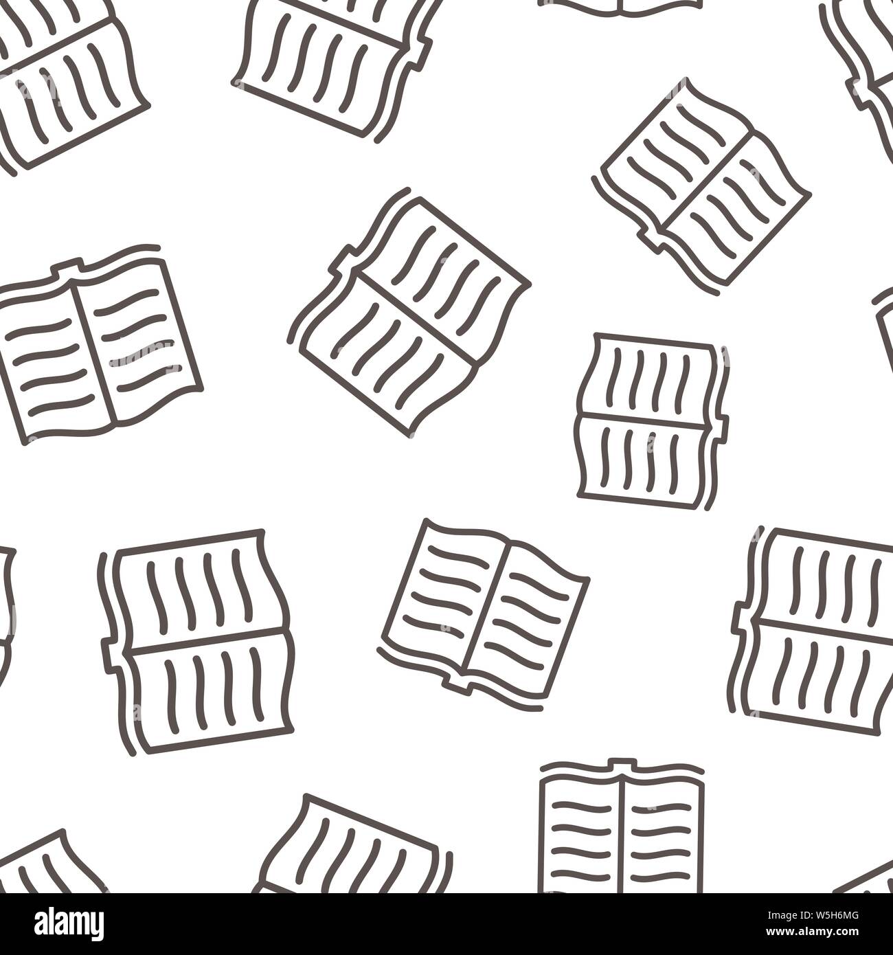 Open book icon seamless pattern background. Literature vector ...