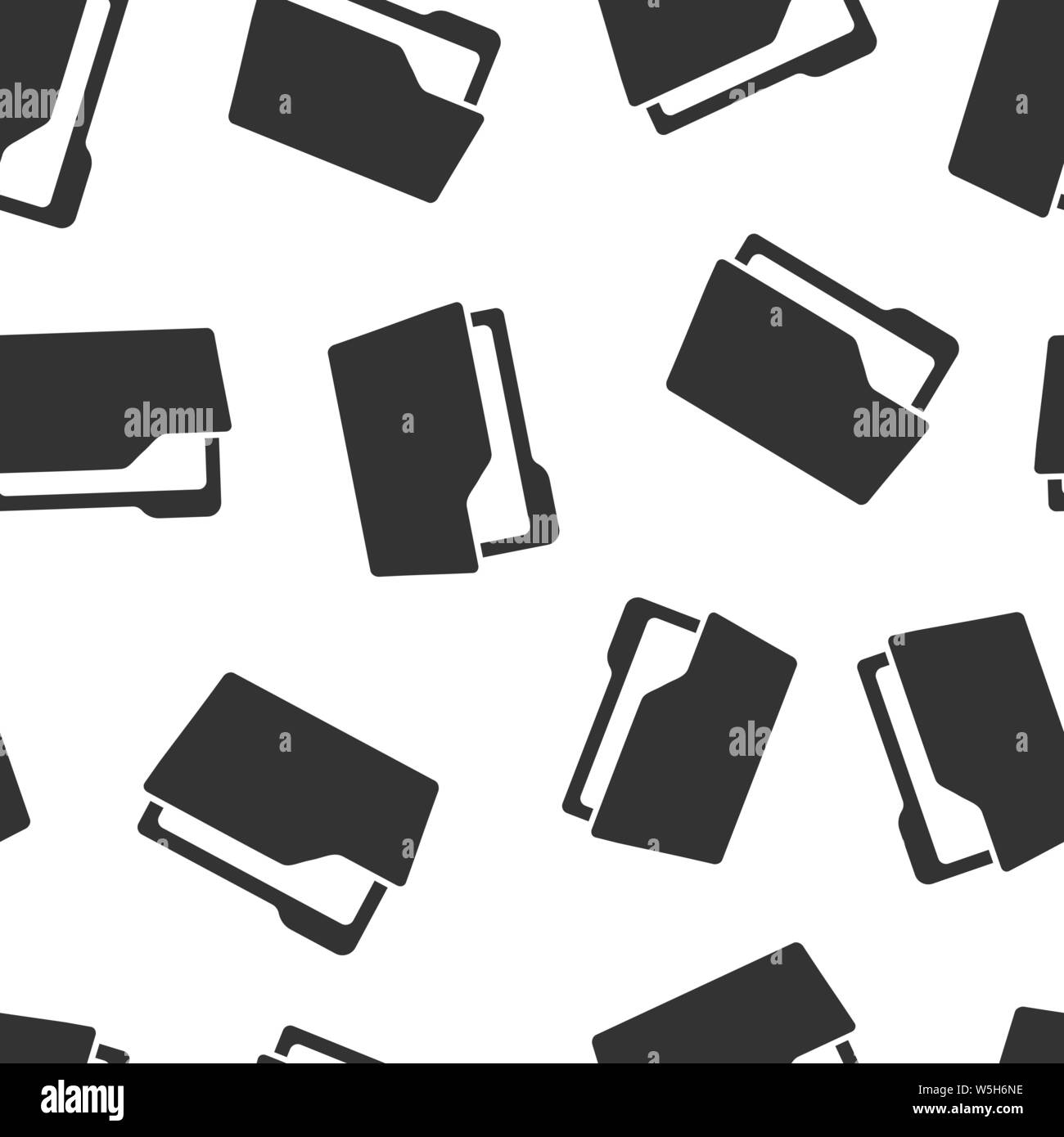 File folder icon seamless pattern background. Documents archive vector illustration on white ...