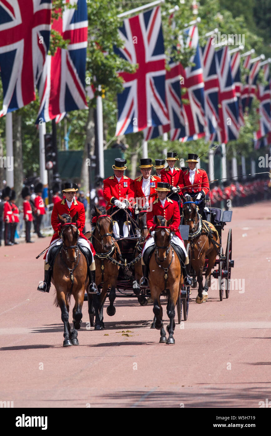Trooping the Colour, The Queen's Birthday Parade celebrations outside ...