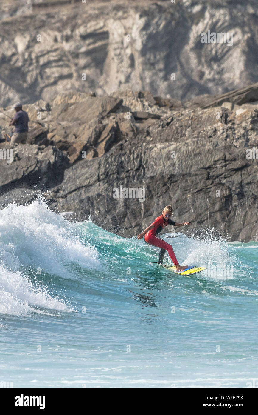 Teen surfing water wave hi-res stock photography and images - Alamy