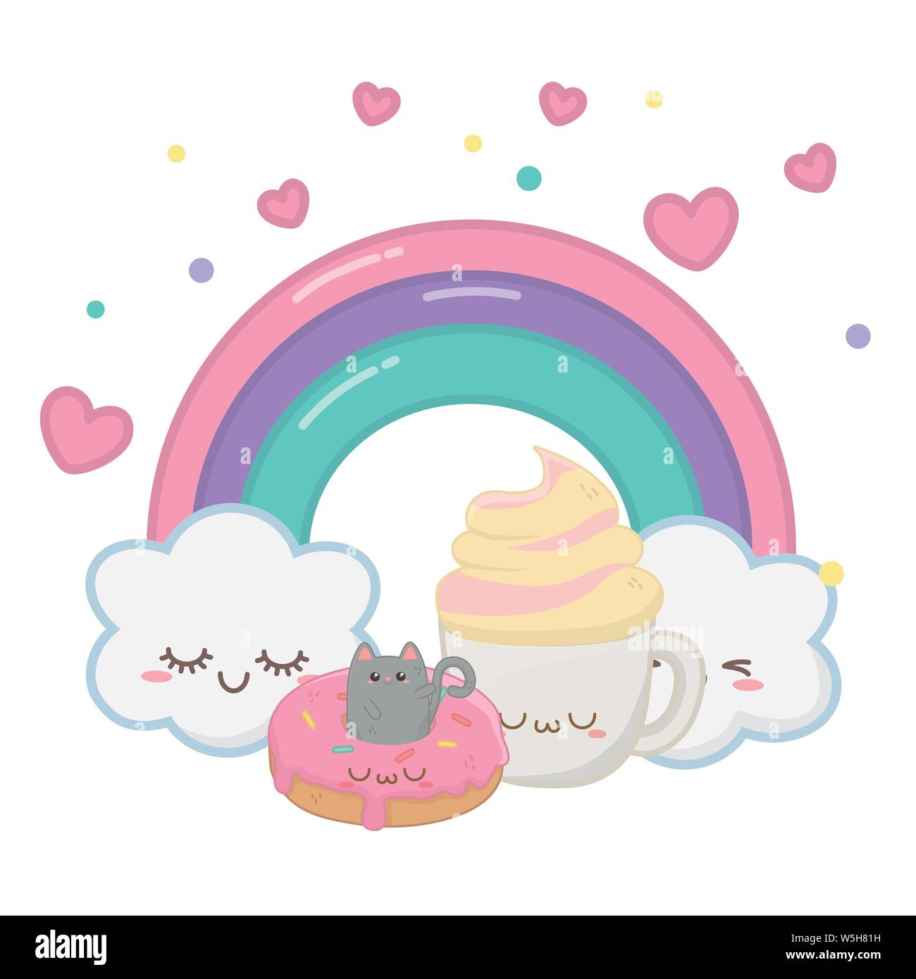 Cartoons design, Kawaii expression cute character funny and emoticon ...