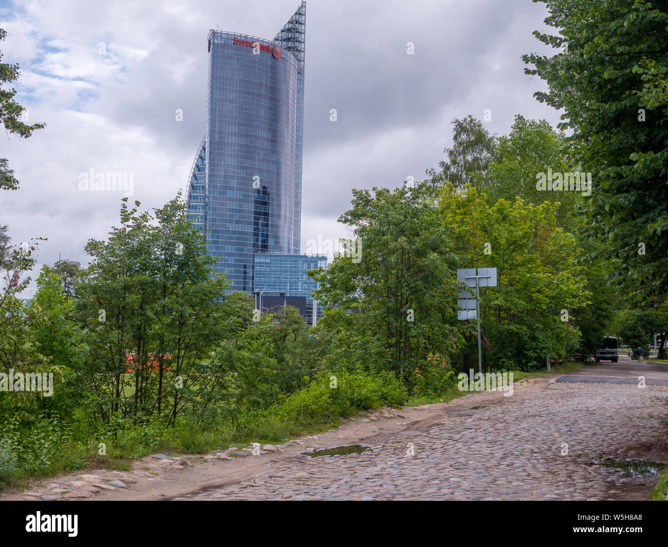 Swedbank tower and environment, Riga, Latvia, Baltic States, EU Stock ...