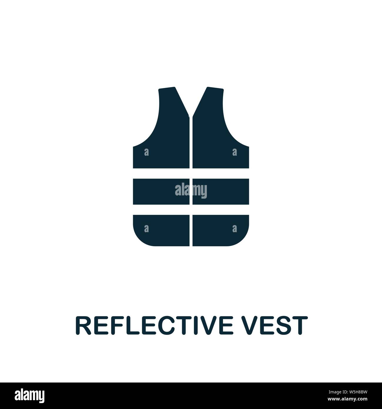 Reflective Vest vector icon symbol. Creative sign from construction ...