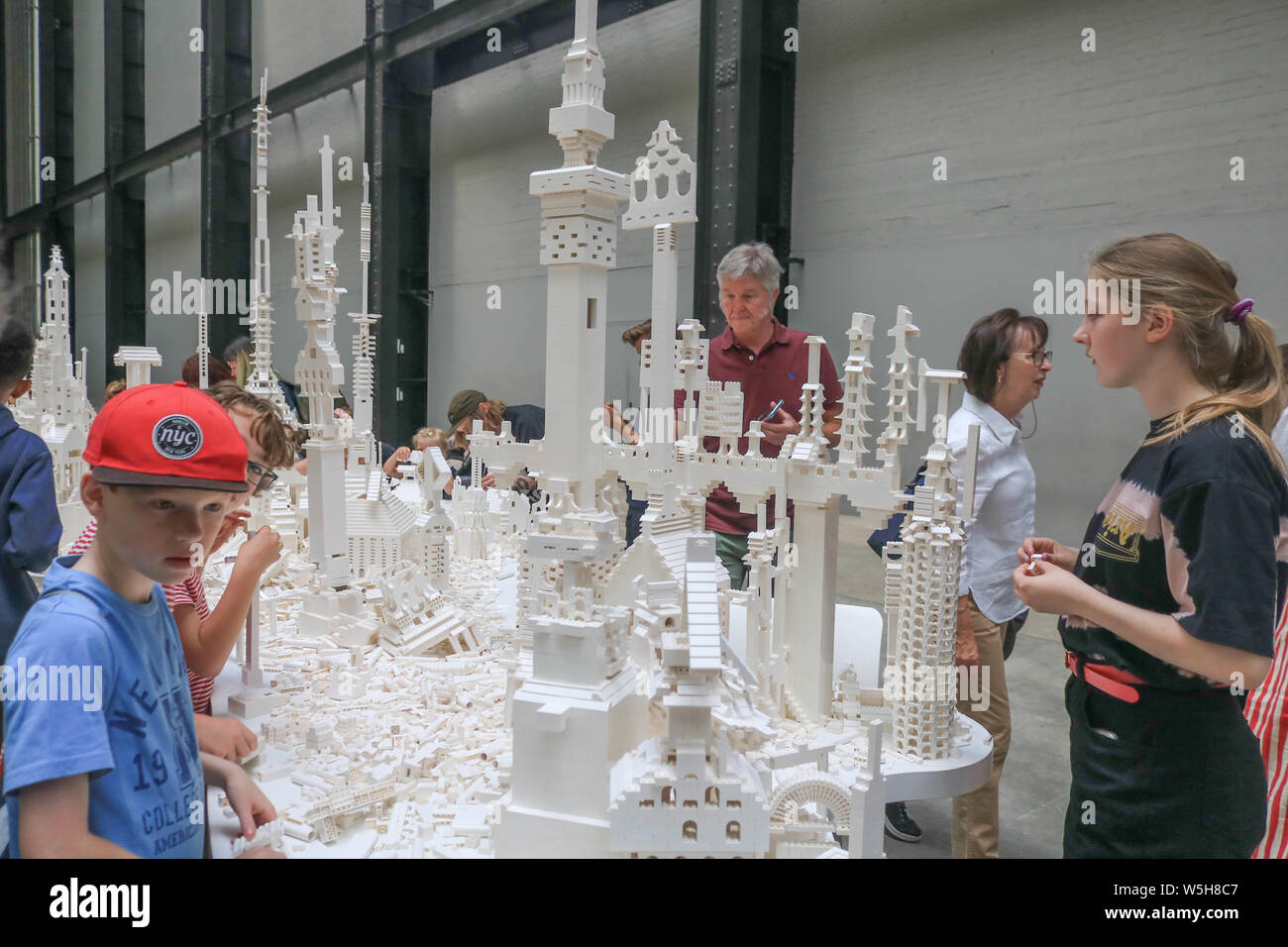 Tate Modern, London, UK. 29th July, 2019. The cubic structural ...