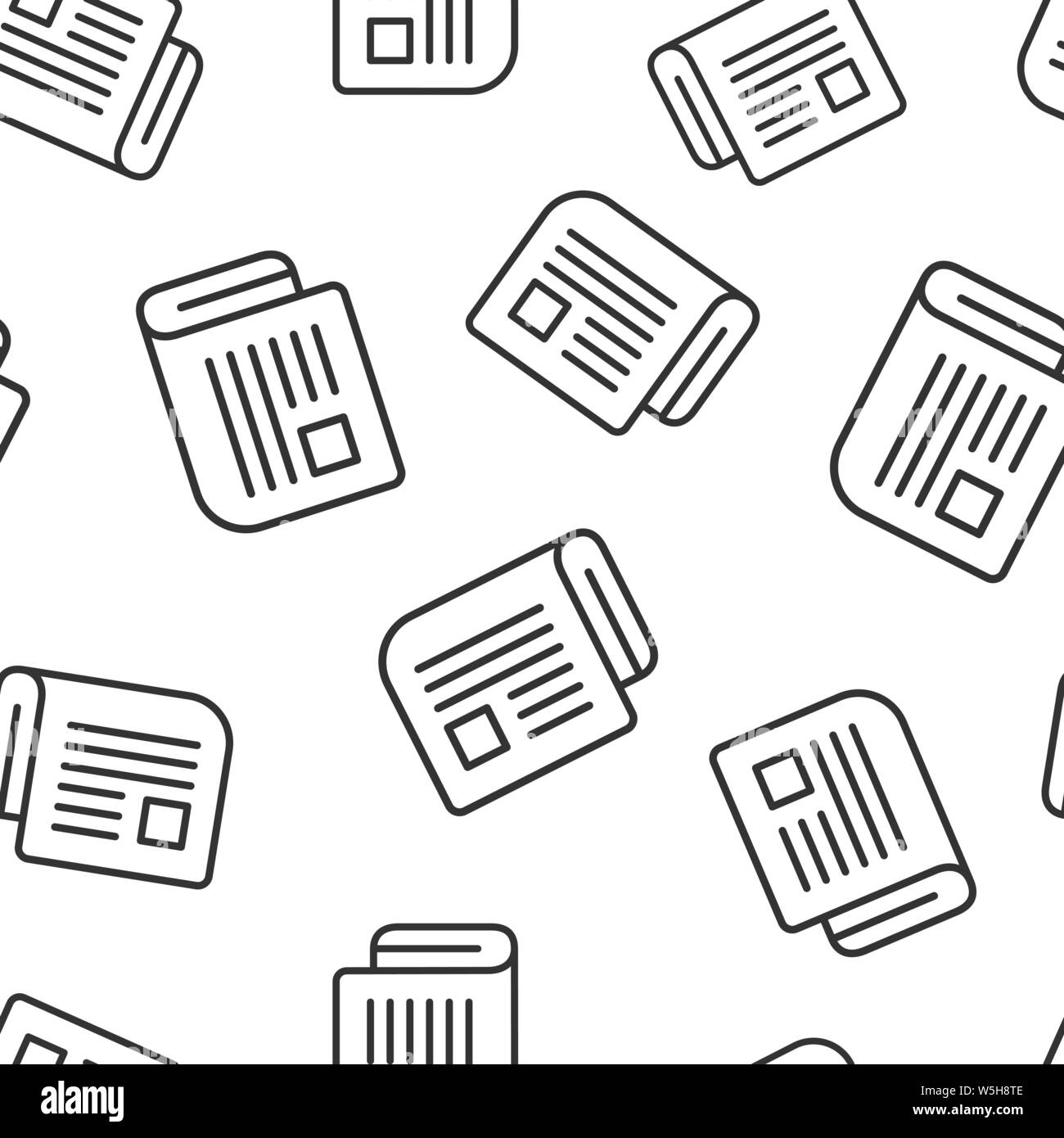Magazine page icon seamless pattern background. News vector ...