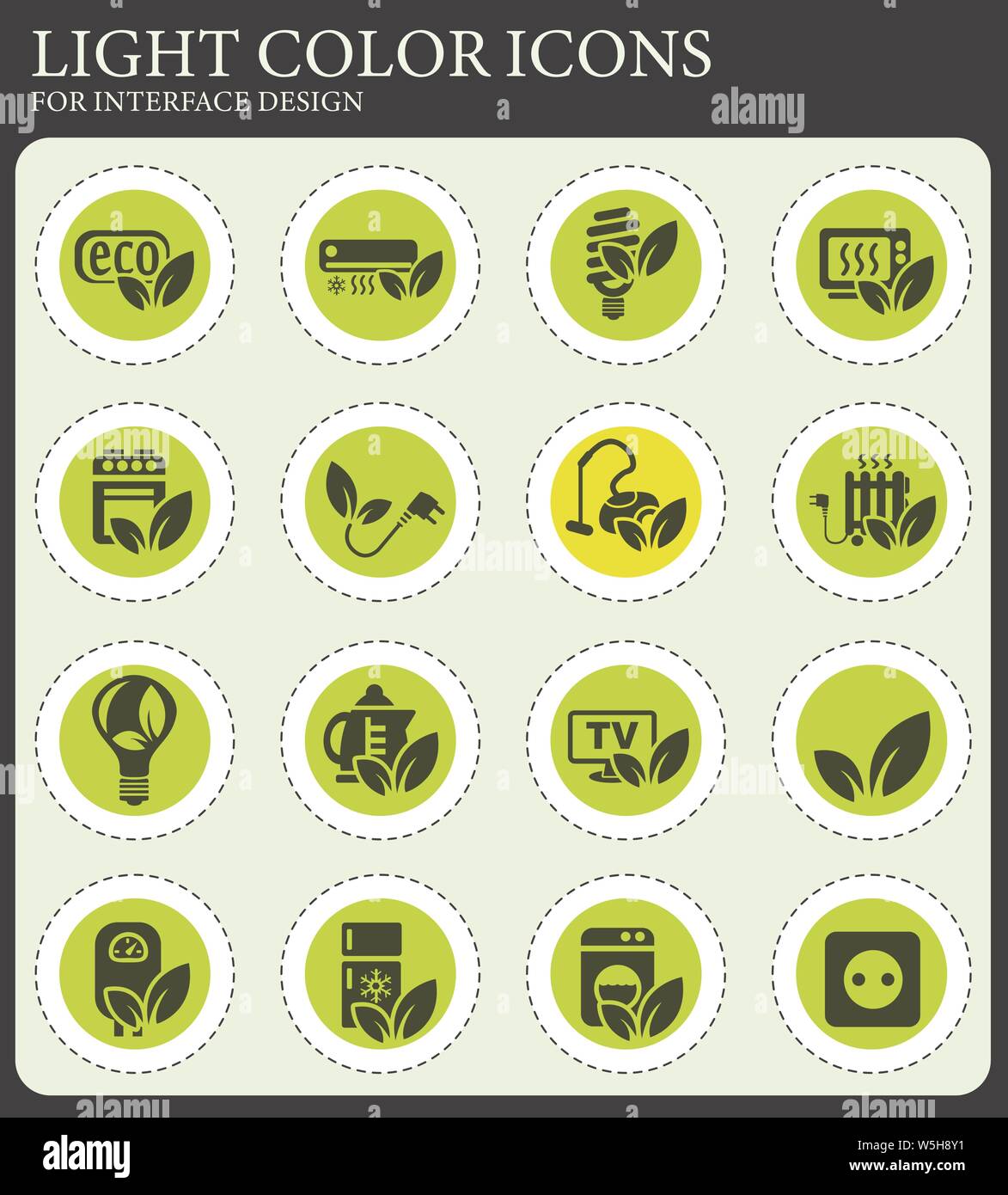 eco vector icons for web and user interface design Stock Vector Image ...