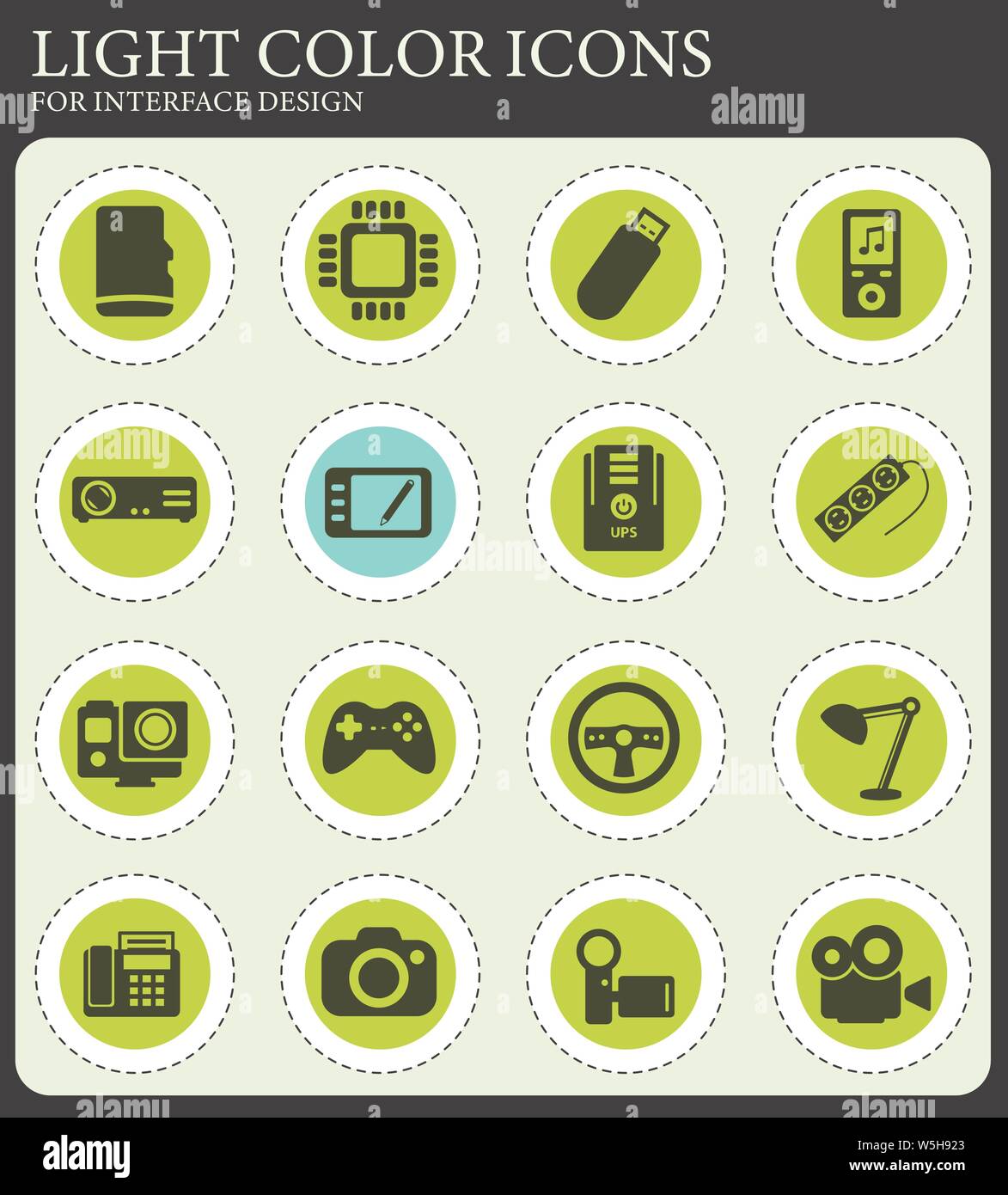 Devices simply web icons for user interface design Stock Vector Image ...
