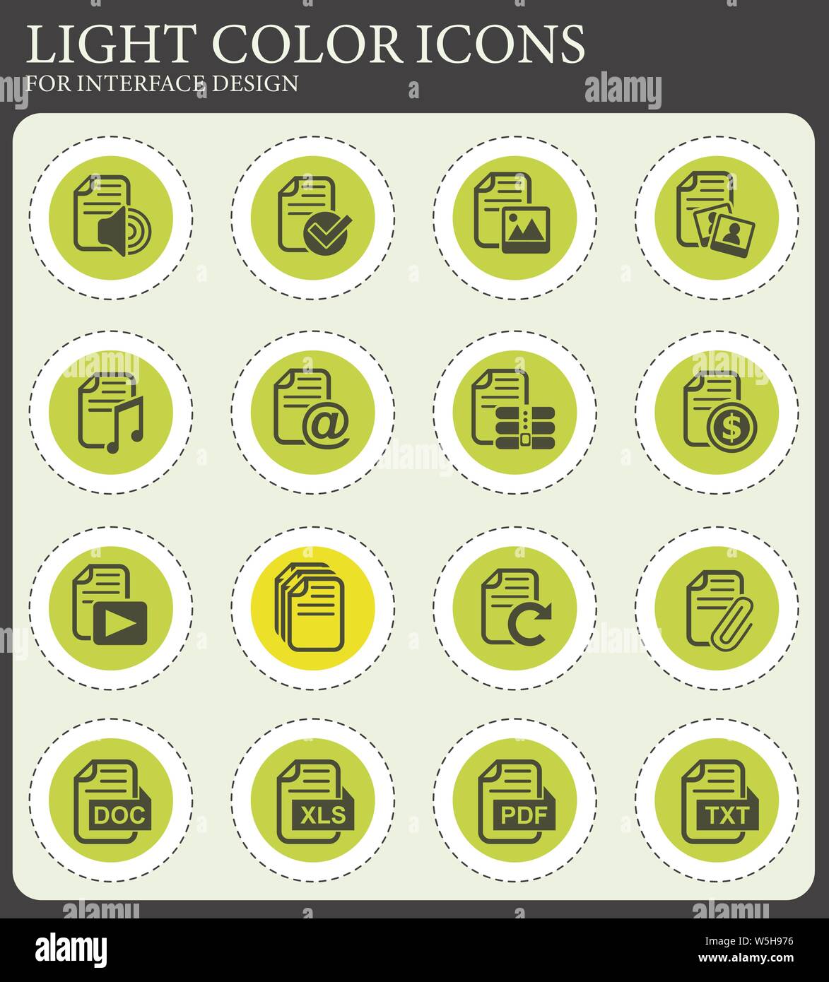 document web icons for user interface design Stock Vector Image & Art ...