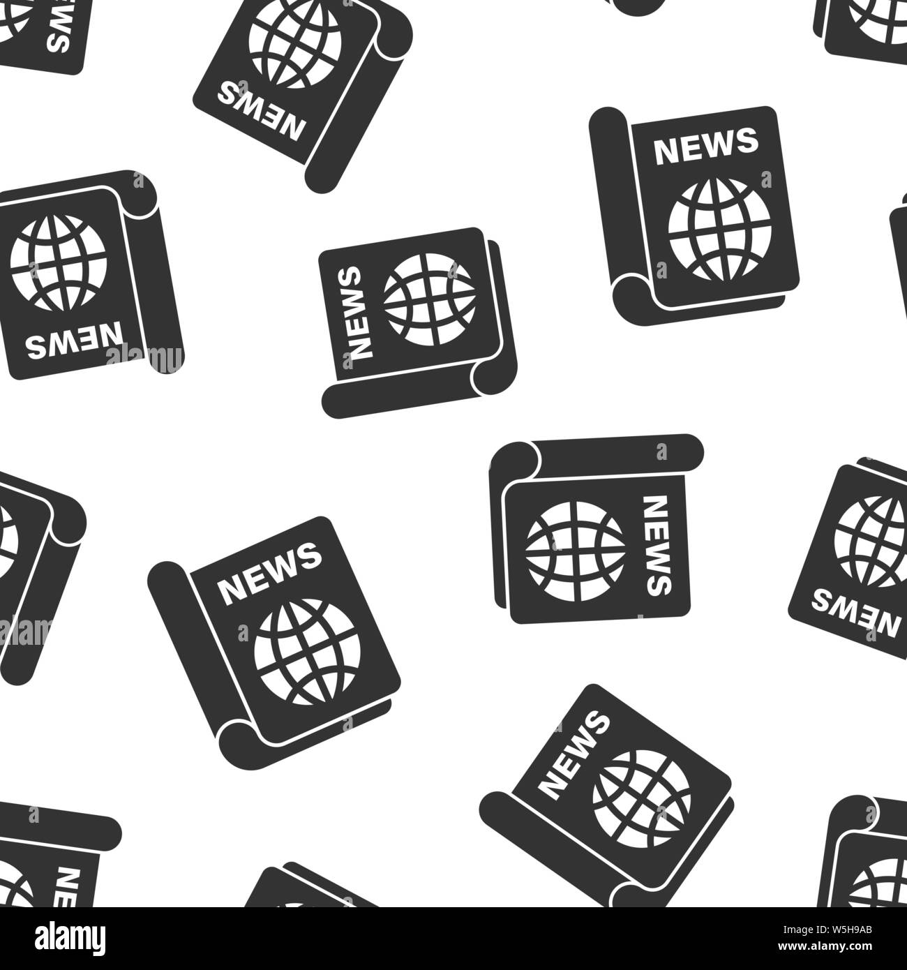 Newspaper icon seamless pattern background. News vector illustration on ...