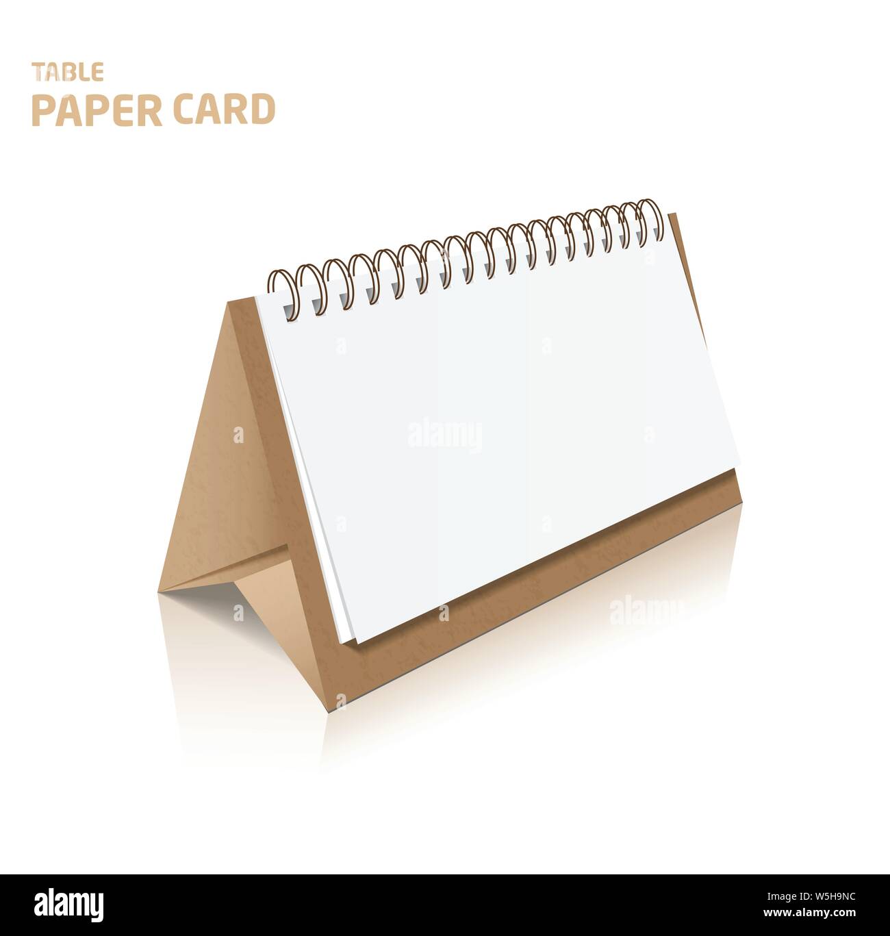 Blank calendar isolated on white 3d model set in color Stock Vector ...