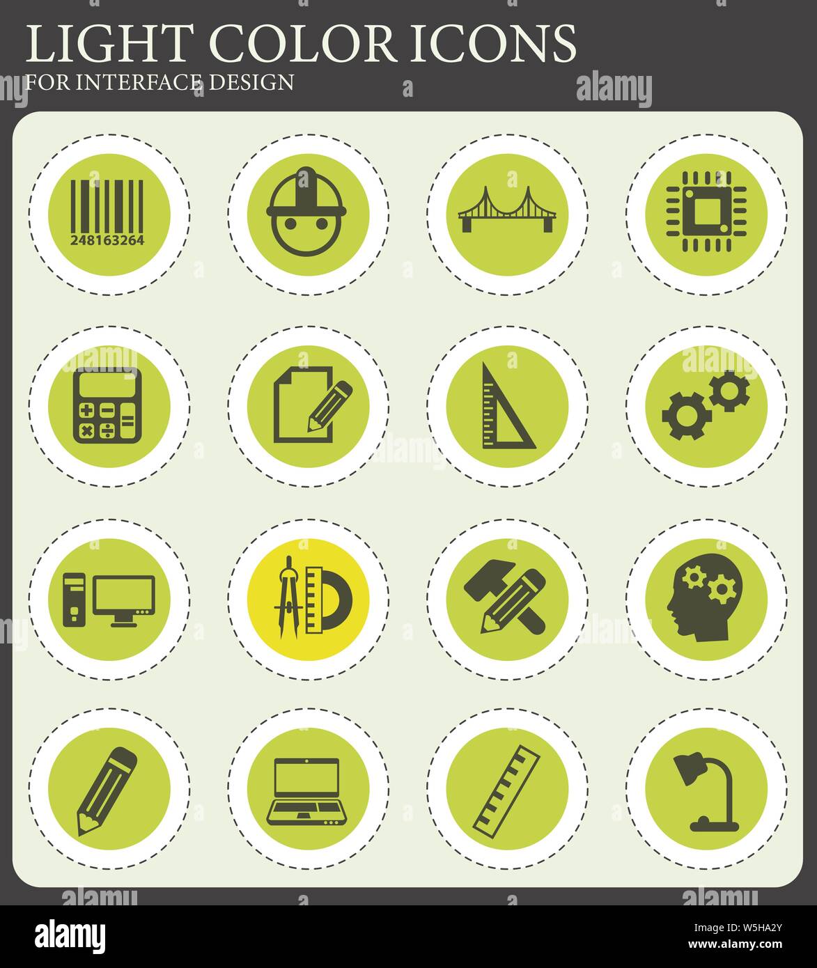 engineering vector icons for web and user interface design Stock Vector ...