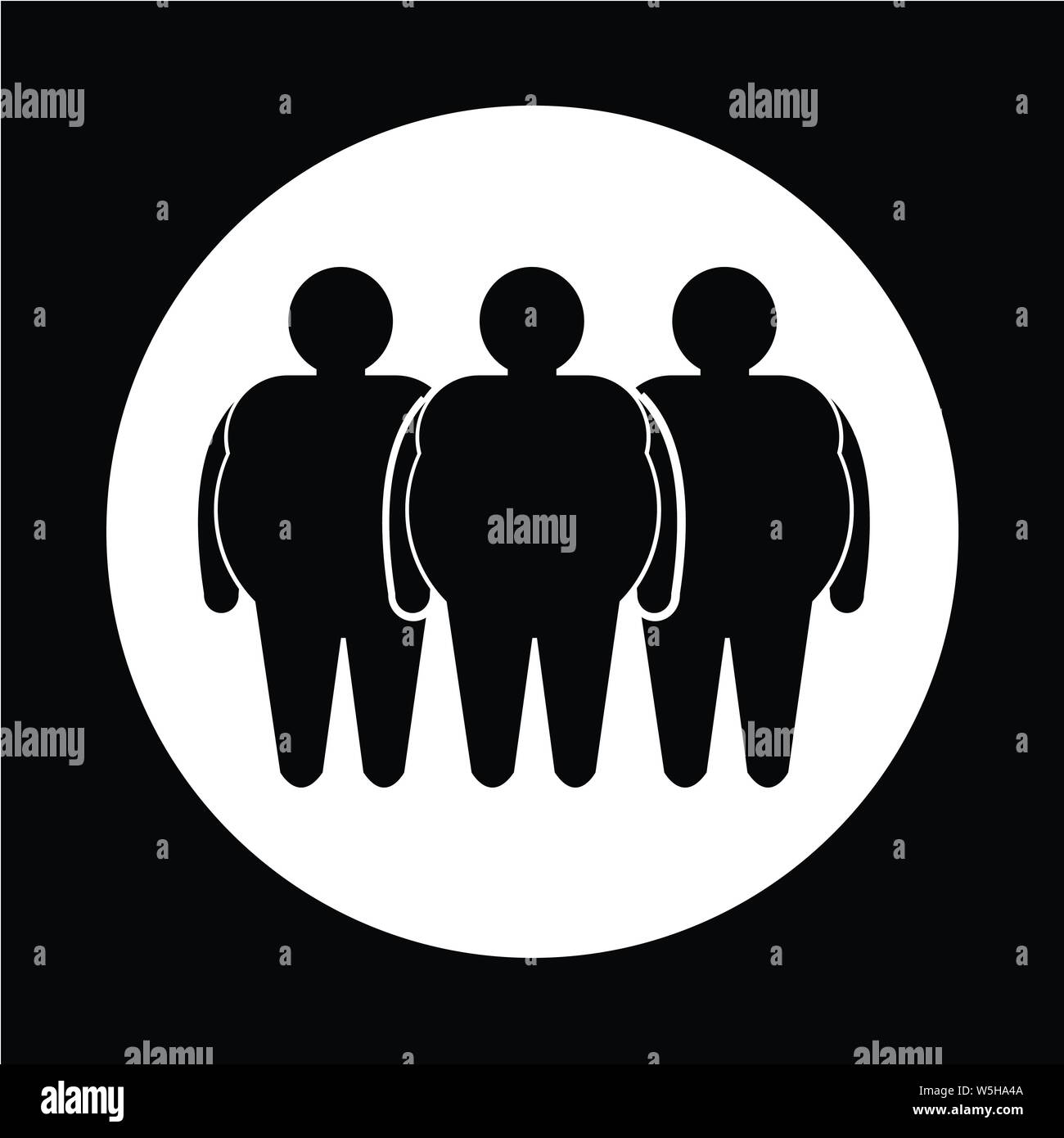Fat People Icon Stock Vector Image & Art - Alamy