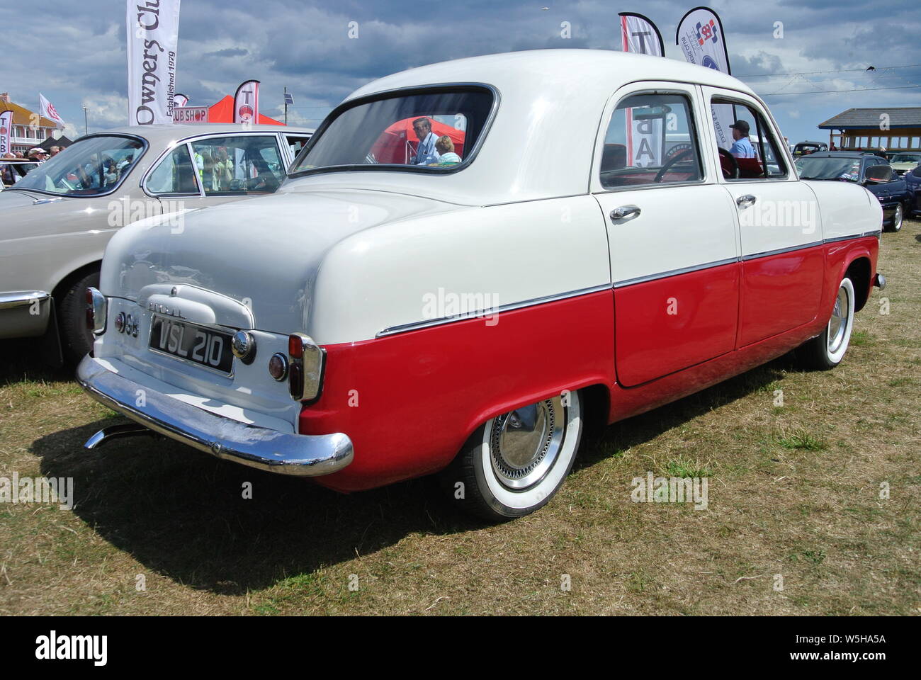 A 1955 Ford Consul parked up on display at the English Riviera classic ...