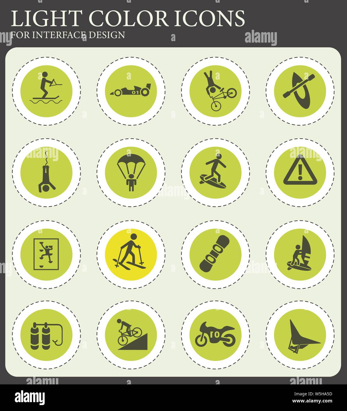 extreme sport web icons for user interface design Stock Vector Image ...