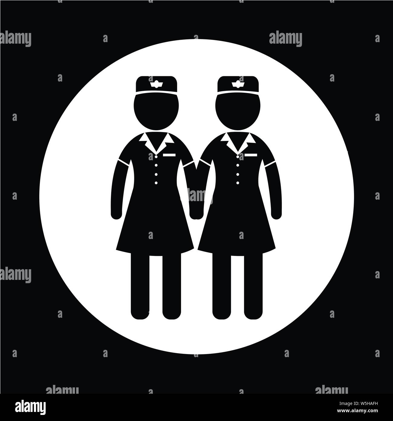 Air Hostess icon Stock Vector Image & Art - Alamy