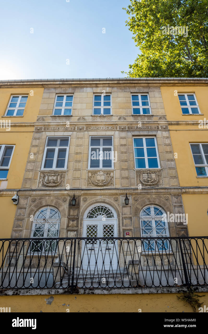 Exterior view of French Court building which located in beyoglu ...